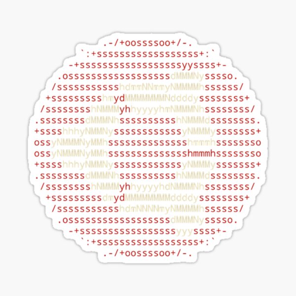 "Ubuntu Linux Neofetch ASCII Art Logo " Sticker for Sale by ElmoHudson ...