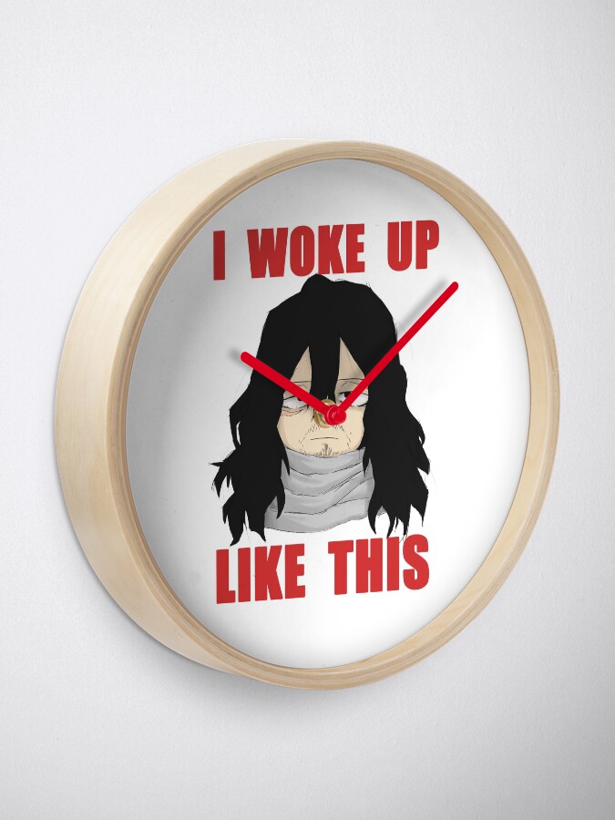 "Aizawa Shouta Eraserhead "I woke up like this" Chibi BNHA/MHA" Clock ...