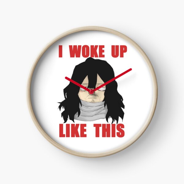 "Aizawa Shouta Eraserhead "I woke up like this" Chibi BNHA/MHA" Clock ...