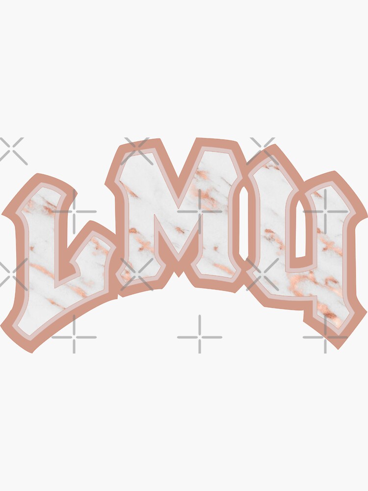 "Rose Gold Marble LMU" Sticker for Sale by amenegrete | Redbubble