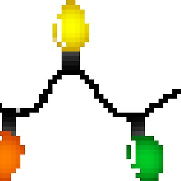 "Christmas Lights Pixel art" Sticker for Sale by Leany-Beany | Redbubble