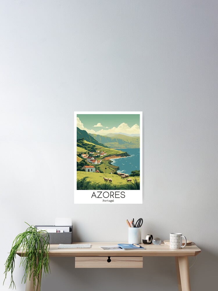 "A Vintage Travel Illustration of Azores - Portugal " Poster for Sale ...