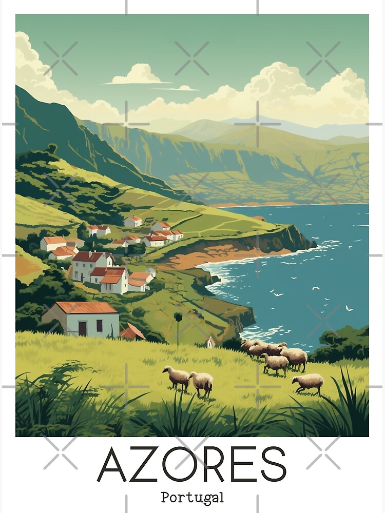 "A Vintage Travel Illustration of Azores - Portugal " Poster for Sale ...