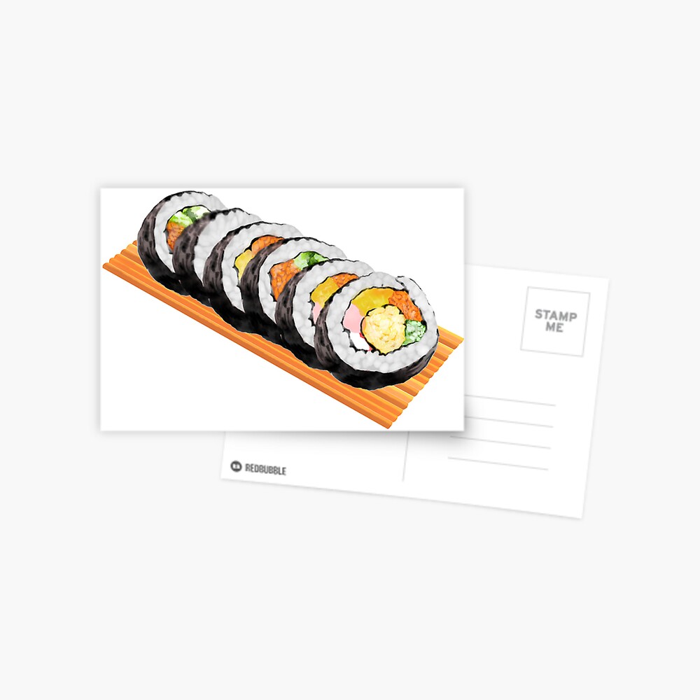 "Watercolor Korean Basic Gimbap" Sticker for Sale by CreativeRinArt ...