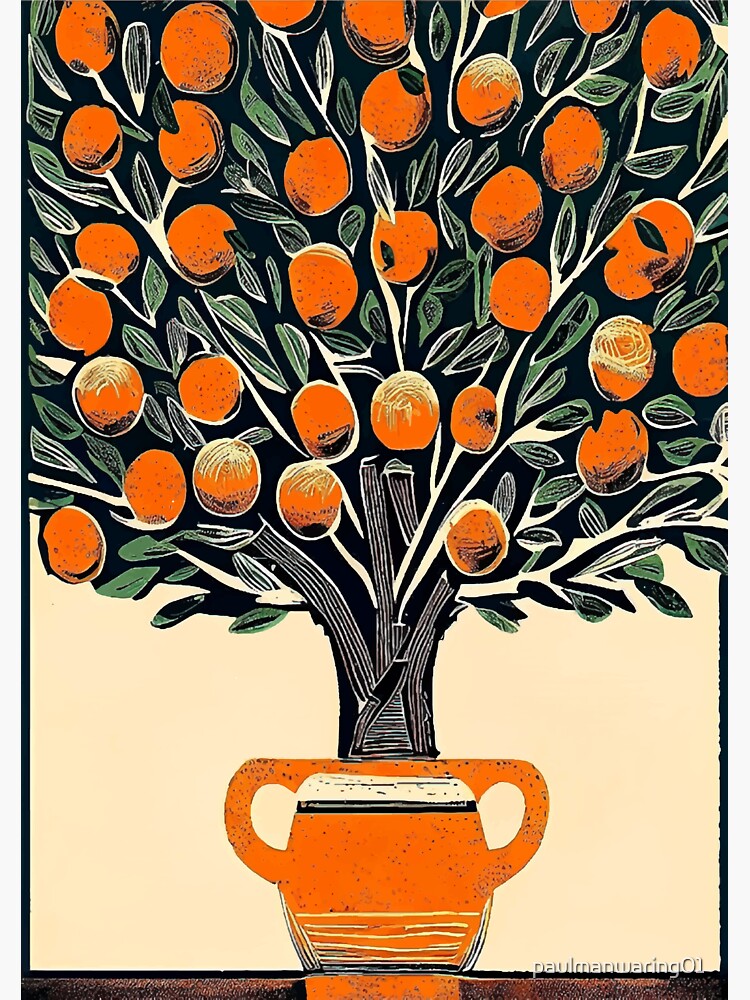 "Orange Tree Art" Sticker for Sale by paulmanwaring01 | Redbubble