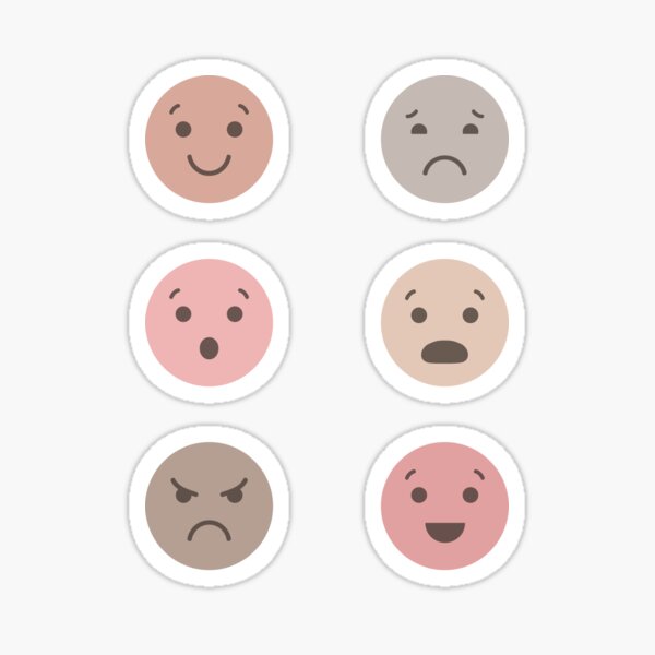 "Emotions and feelings stickers" Sticker for Sale by Juditdesign ...