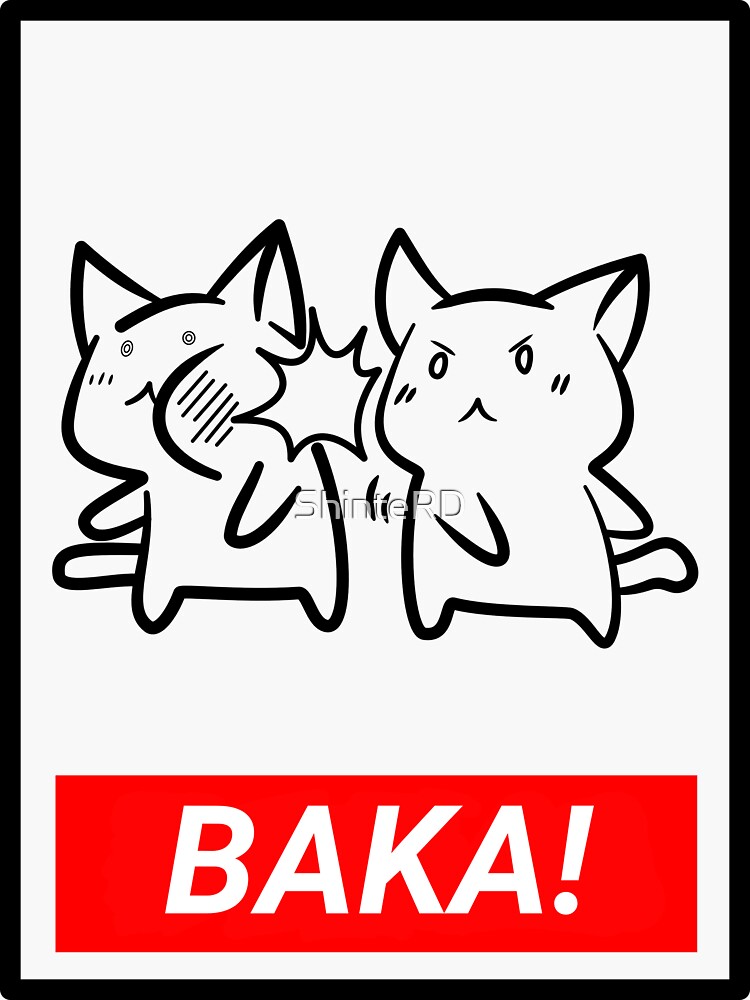 "Baka The Cat Meme" Sticker for Sale by ShinteRD | Redbubble