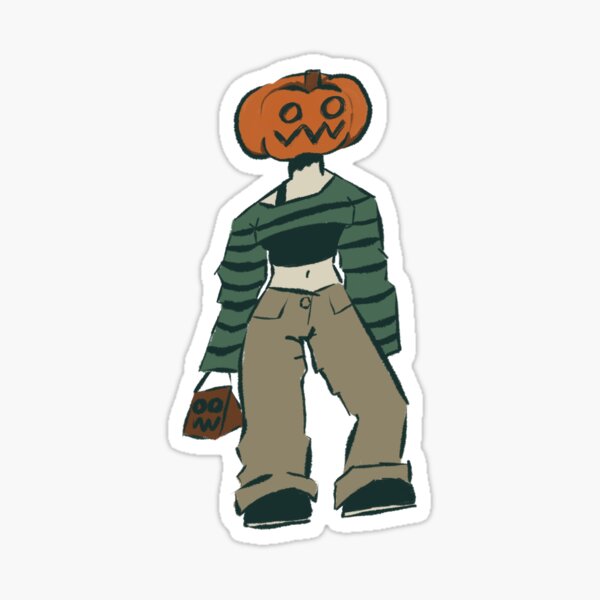 "Pumpkin head" Sticker for Sale by anistyno | Redbubble