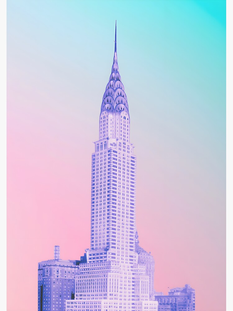 "Chrysler Building Gradient Background" Sticker for Sale by Printable ...