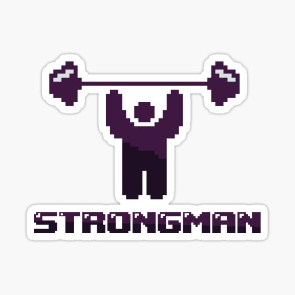 "strong man pixel art" Sticker for Sale by AndosShop | Redbubble