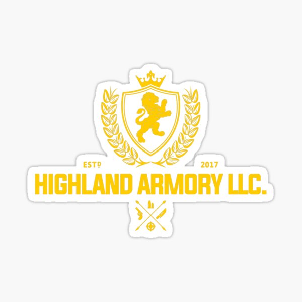 "Highland Armory - gold" Sticker for Sale by highlandarmory | Redbubble