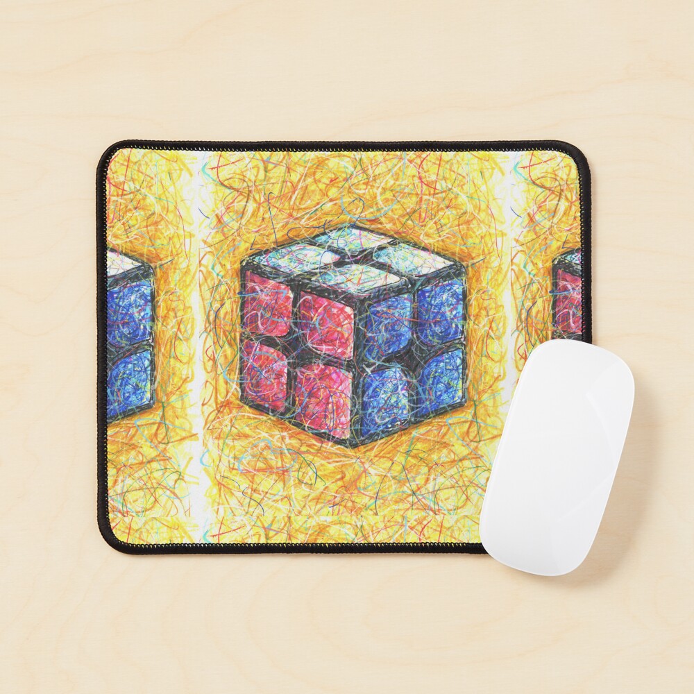 "Rubik's Cube inspired 2x2x2" Sticker for Sale by Kitslam Art | Redbubble
