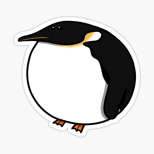 "Biggest Bird, big fat, tubby penguin " Sticker for Sale by JarhDesign ...