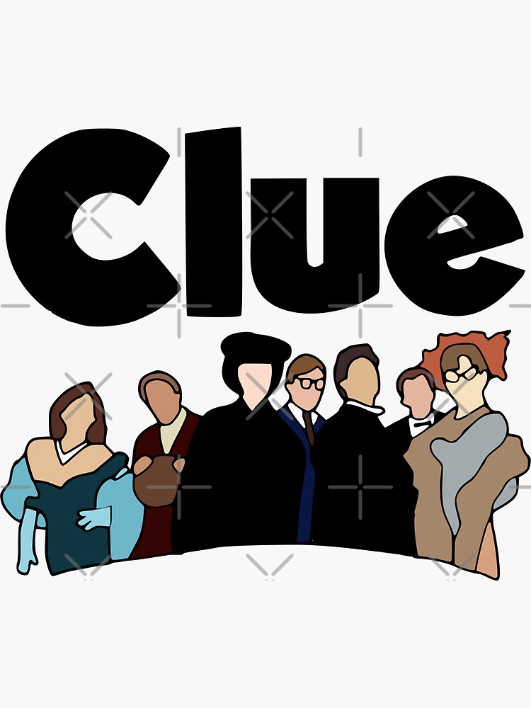 "Clue movie" Sticker for Sale by Svgfilms | Redbubble