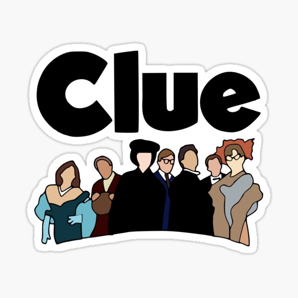 "Clue movie" Sticker for Sale by Svgfilms | Redbubble