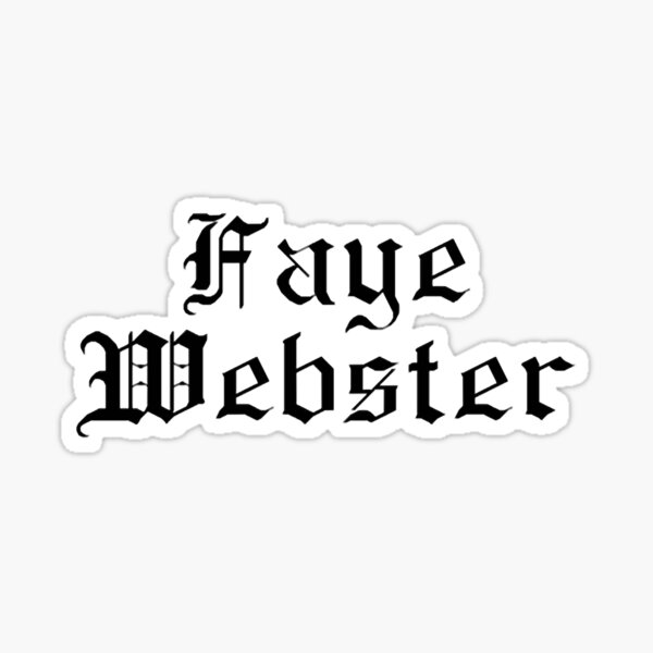 "Faye Webster " Sticker for Sale by DarnellPaul | Redbubble