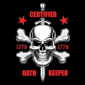 "Certified Oath Keeper Tee Red" Sticker for Sale by DidUKnowOffical ...