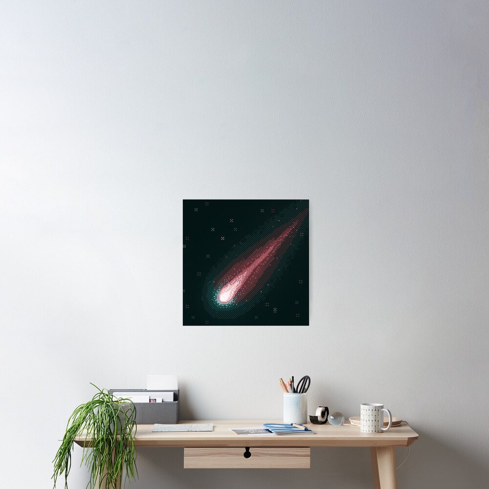 "Comet ISON (8bit)" Poster for Sale by sp8cebit | Redbubble