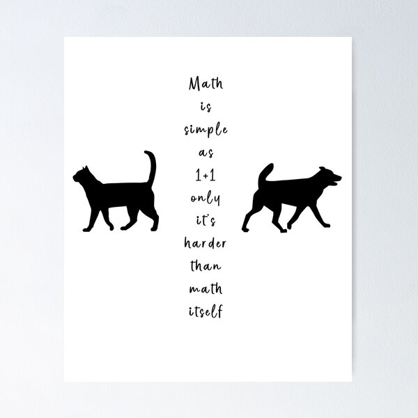 "math is easy " Poster for Sale by Maschte | Redbubble