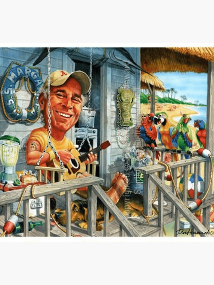 "jimmy buffett" Sticker for Sale by ChicCheeky | Redbubble