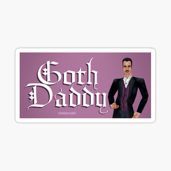 "Goth Daddy" Sticker for Sale by bimboclub | Redbubble