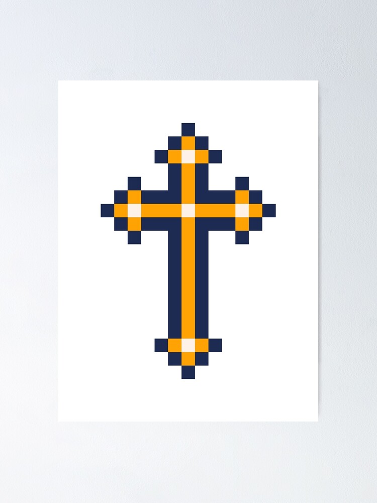 "Cross of Lord Jesus Christ 8-bit" Poster for Sale by CyberRex | Redbubble