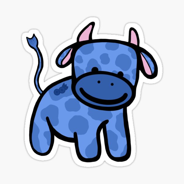 "blueberry cow" Sticker for Sale by jenn cali | Redbubble