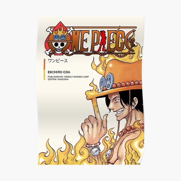 "One Piece Poster - Ace" Poster by Softers | Redbubble