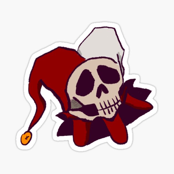 "Jester Skeleton" Sticker for Sale by anistyno | Redbubble