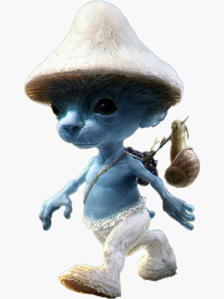 "Smurf cat shailushai" Sticker for Sale by shlaboza | Redbubble
