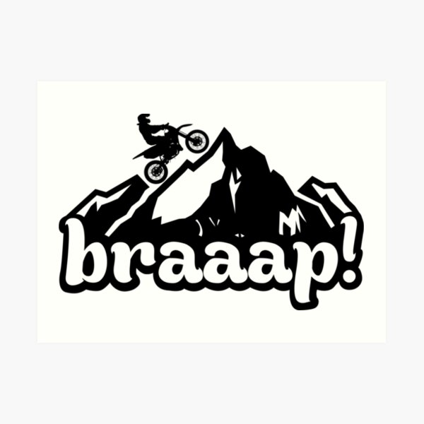 "Hard Enduro Braaap" Art Print by lolotees | Redbubble