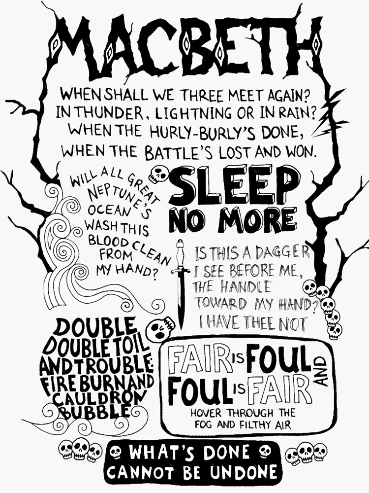 "Shakespeare_s MacbethPremium " Sticker for Sale by toansotichco ...