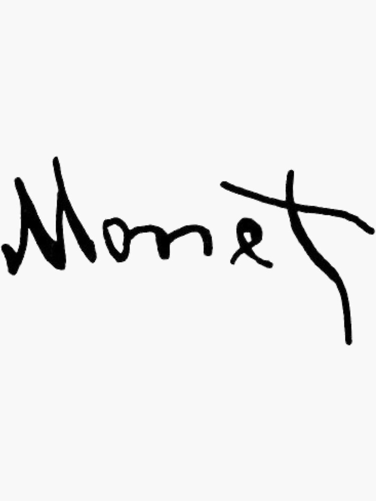 "Claude Monet Signature - Impressionist Artist" Sticker for Sale by ...