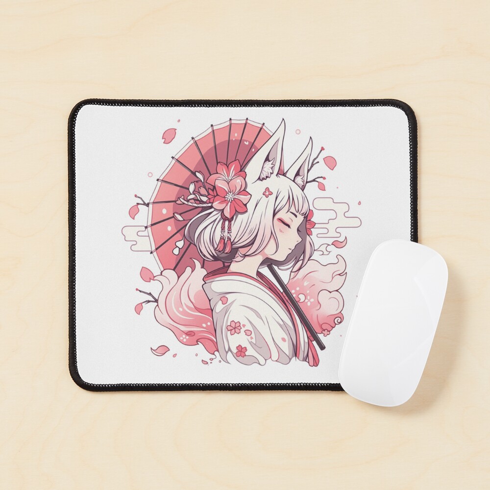 "Sakura Kitsune Girl" Sticker for Sale by NineSvn | Redbubble