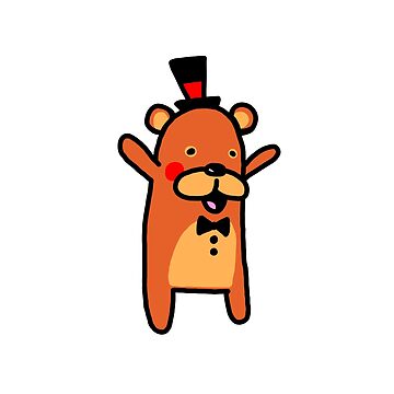 "FNAF Toy Freddi Fizbear " Sticker for Sale by ClydeCustomsCo | Redbubble