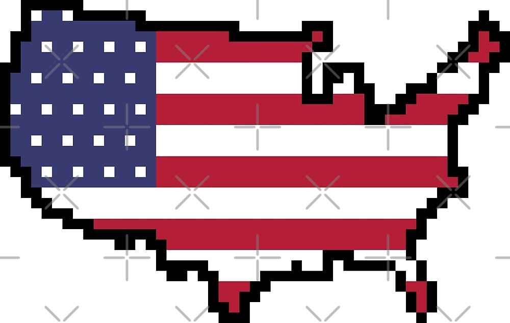 "8-bit United States of America" by GraphicBazaar | Redbubble