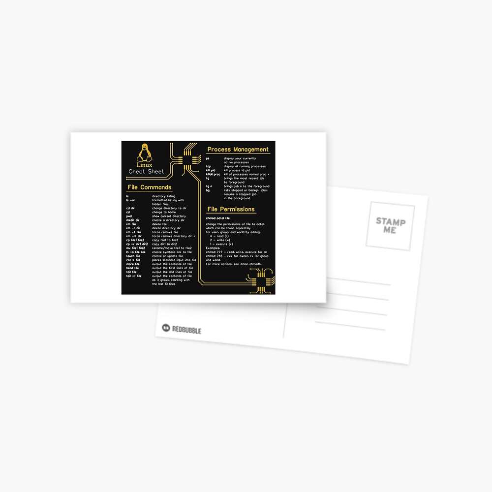 "Linux Cheat Sheet" Sticker for Sale by greatachilles | Redbubble