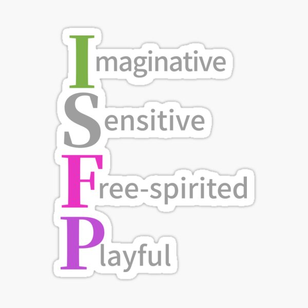 "ISFP-MBTI personality" Sticker for Sale by nusnoo | Redbubble