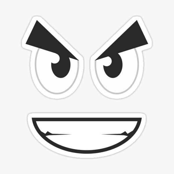 "ANGRY FACE - Funny Angry Comic Face" Sticker for Sale by Super3 ...
