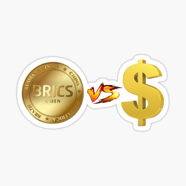 "Brics vs dollar " Sticker for Sale by Zanglechan | Redbubble