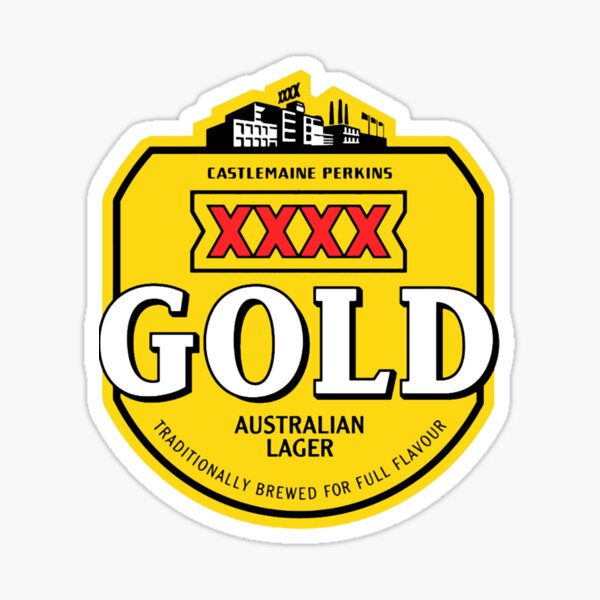 "XXXX gold Australian Lager logo " Sticker for Sale by KirstinSchmi ...