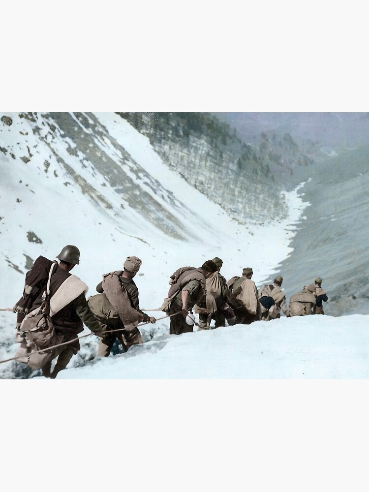 "Republican soldiers crossing the border in the Pyrenees, 1938. " Art ...
