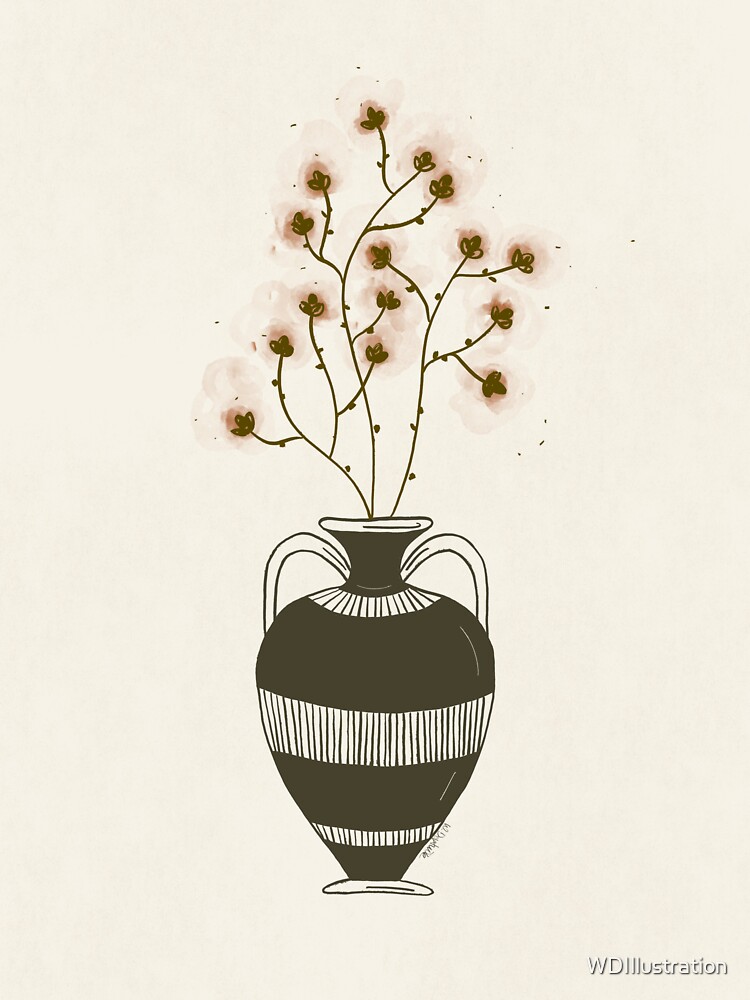 "Fall Autumn Flower Vase" Sticker for Sale by WDIllustration | Redbubble