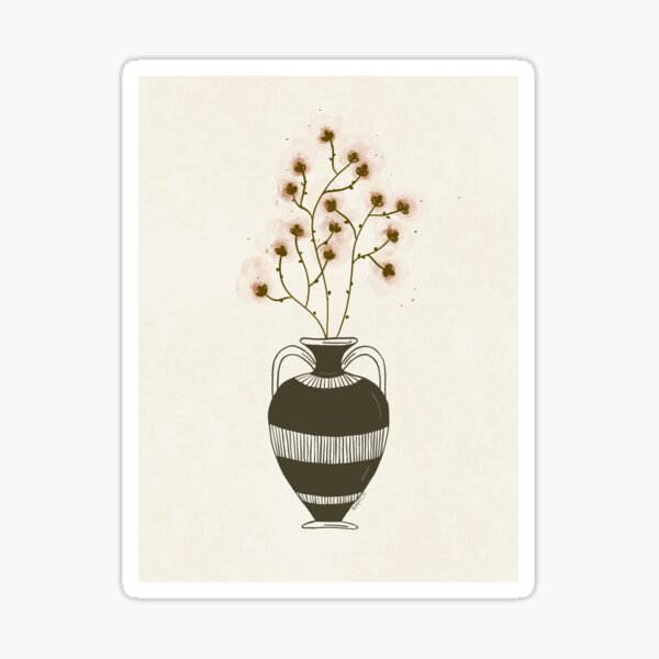 "Fall Autumn Flower Vase" Sticker for Sale by WDIllustration | Redbubble
