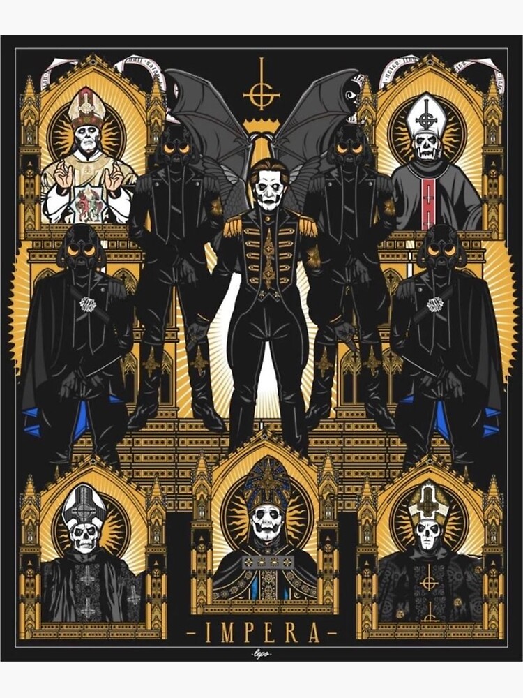"Ghost All Papa Emeritus robes" Sticker for Sale by stayathomegamer ...
