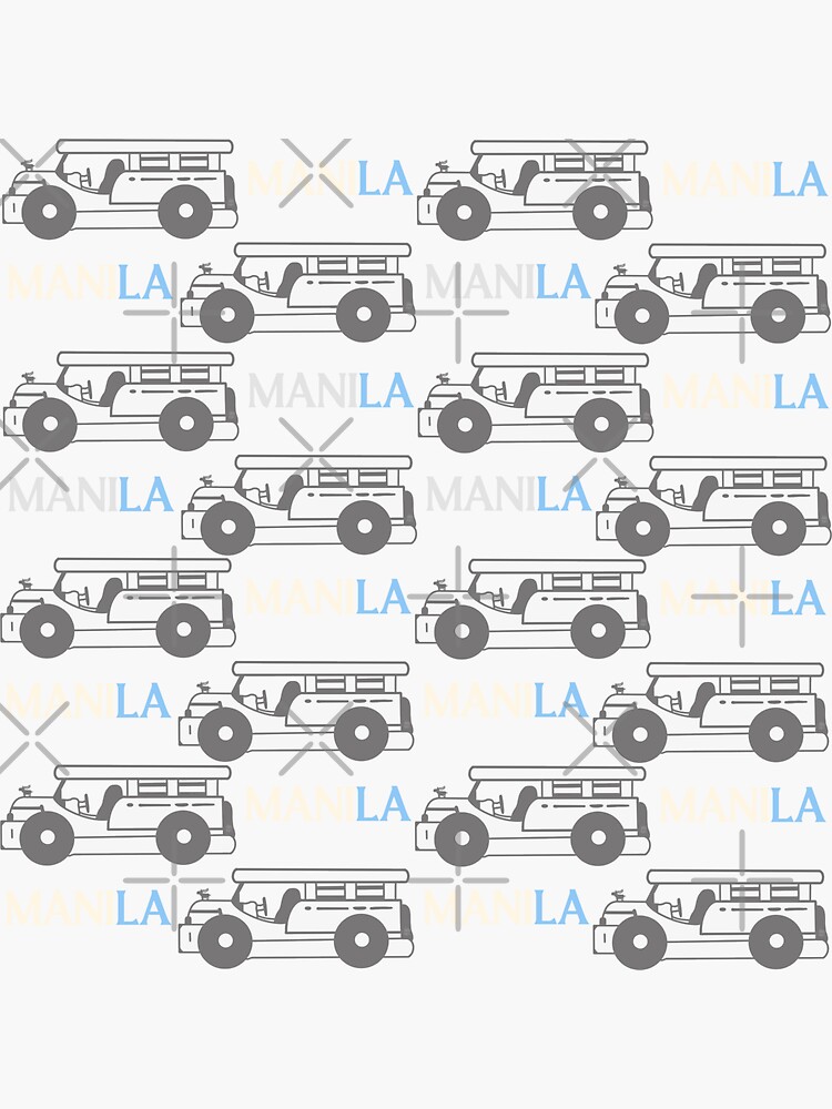"PHILIPPINE JEEPNEY PINOY PATTERN PILLOW" Sticker for Sale by aydapadi ...