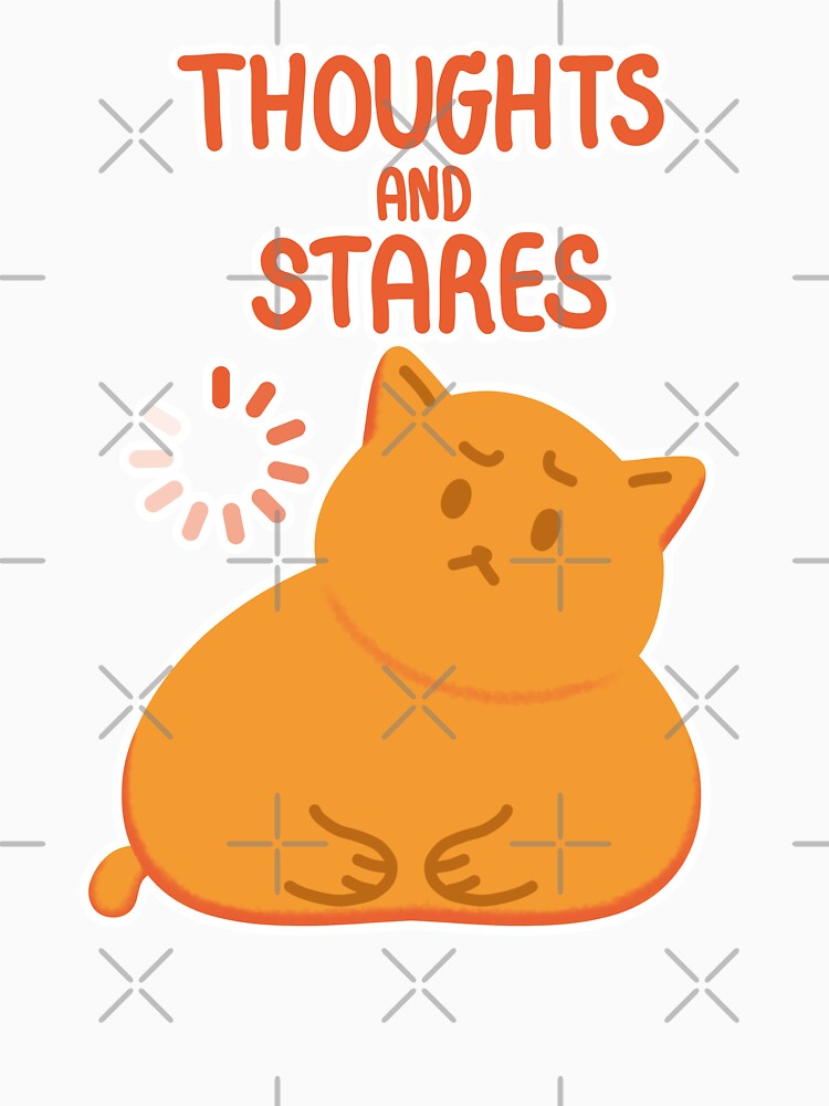 Thoughts And Stares Lazy Orange Cat Essential T Shirt For Sale By