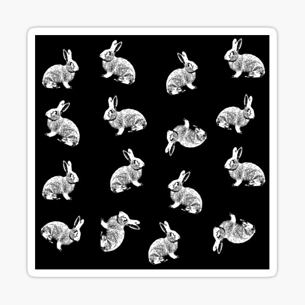 "Rabbit pattern" Sticker by ValentinaHramov | Redbubble