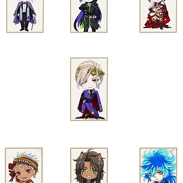 "TWISTED WONDERLAND Azul Malleus Leona Vil Riddle Idia Sticker" Sticker ...