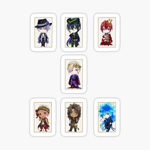 "TWISTED WONDERLAND Azul Malleus Leona Vil Riddle Idia Sticker" Sticker ...